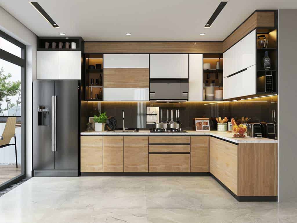 L Shape Kitchen Design Ideas | Bsshomestore